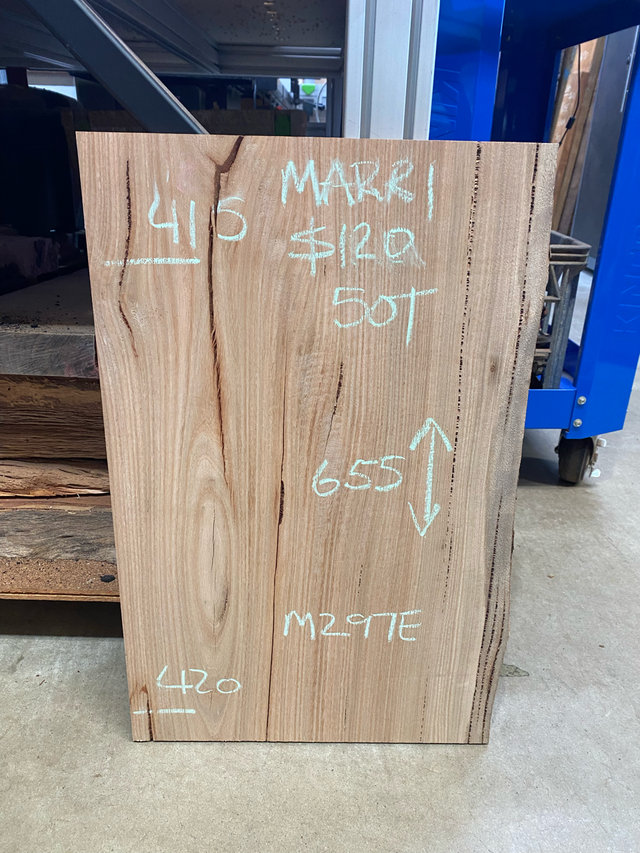 0.655m Marri Single Live Edge Slab (M297E)