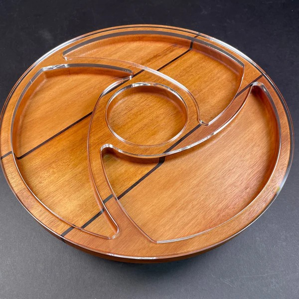 Round Spiral 4 Pocket Valet Tray Templates | SaltyDuck Woodworking