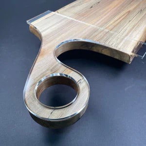 Large Round Charcuterie Board Handle | SaltyDuck Woodworking